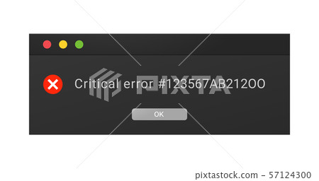 Dark theme of an error message window in a night - Stock Illustration ...