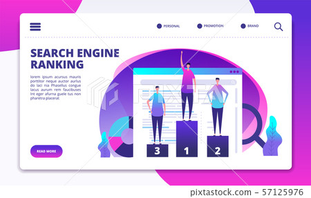 Search engine ranking. Seo marketing strategy... - Stock Illustration ...