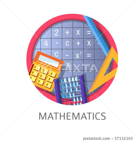 Mathematics discipline in school and university - Stock Illustration ...