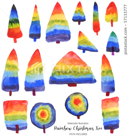 New Year Trees bundle - Stock Illustration [57133777] - PIXTA