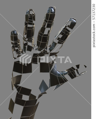 Abstract robot hand. Metal hand - Stock Illustration [57137230] - PIXTA