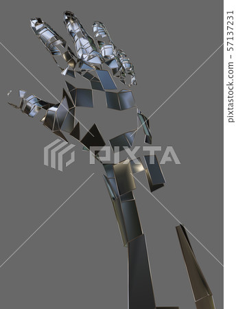 Abstract robot hand. Metal hand - Stock Illustration [57137231] - PIXTA