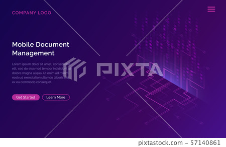 Big data waterfall, streams of digital binary code - Stock Illustration [57140861] - PIXTA
