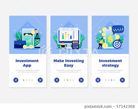 Digital Investment Strategy Banners - Stock Illustration [57142368] - PIXTA