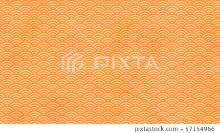 Blue sea wave orange - Stock Illustration [57154966] - PIXTA