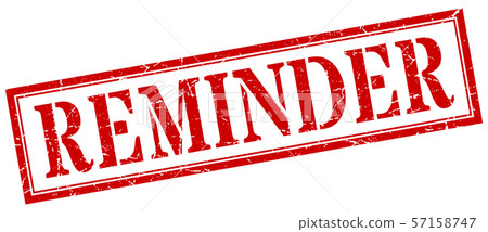 reminder stamp. reminder square grunge sign. - Stock Illustration ...
