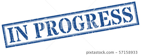 in progress stamp. in progress square grunge sign. - Stock Illustration ...