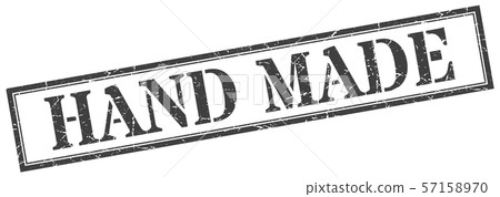 hand made stamp. hand made square grunge sign. - Stock Illustration ...