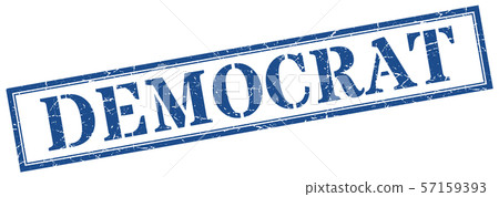 democrat stamp. democrat square grunge sign.-插圖素材 [57159393] - PIXTA圖庫