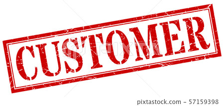 customer stamp. customer square grunge sign. - Stock Illustration ...