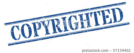 copyrighted stamp. copyrighted square grunge sign.-插圖素材 [57159402 ...