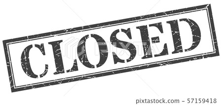 closed stamp. closed square grunge sign. closed - Stock Illustration ...