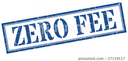 zero fee stamp. zero fee square grunge sign. zero - Stock Illustration ...