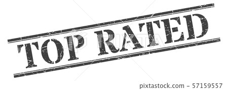 top rated stamp. top rated square grunge sign. top - Stock Illustration ...