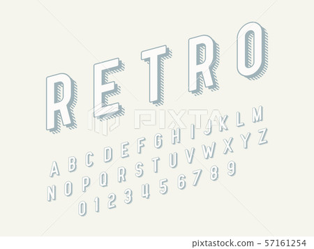 Retro font and alphabet. Stock vector illustration - Stock Illustration ...