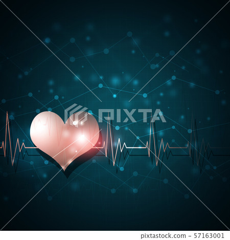 heart rhythm background - Stock Illustration [57163001] - PIXTA