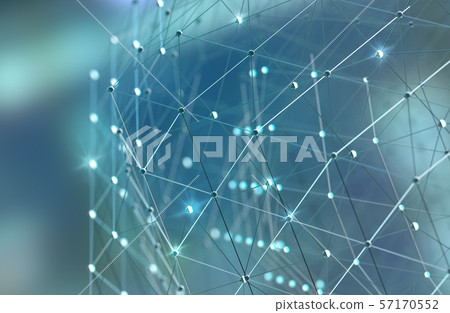 Mesh or net with lines and geometrics shapes - Stock Illustration ...