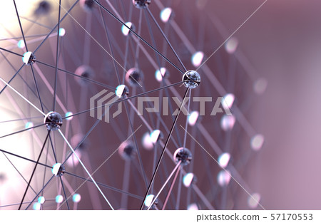 Mesh or net with lines and geometrics shapes - Stock Illustration ...