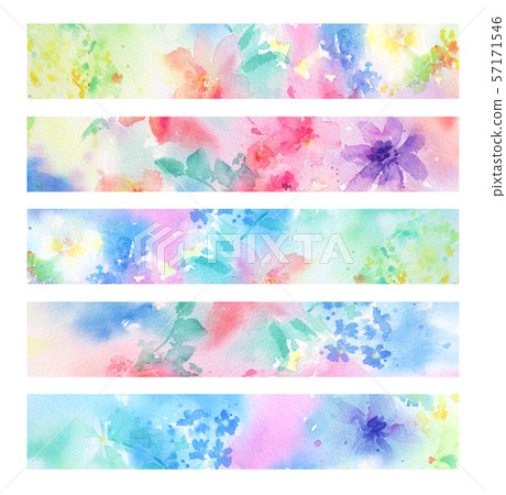 Gentle floral band - Stock Illustration [57171546] - PIXTA