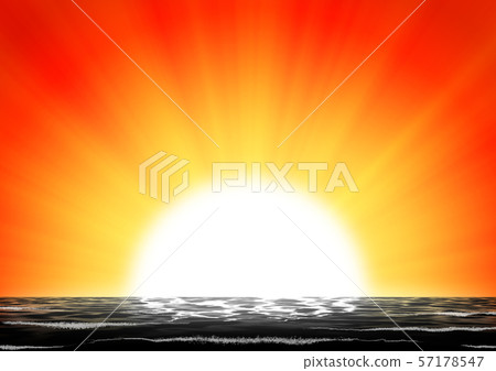 Rising sun - Stock Illustration [57178547] - PIXTA