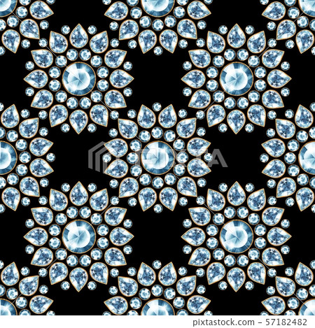 Seamless pattern with jewels - Stock Illustration [57182482] - PIXTA