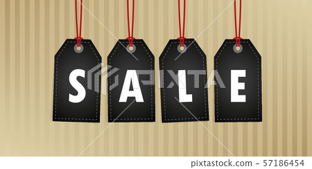 sale promotion hanging label on abstract paper... - Stock Illustration ...