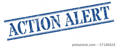 action alert stamp. action alert square grunge - Stock Illustration ...