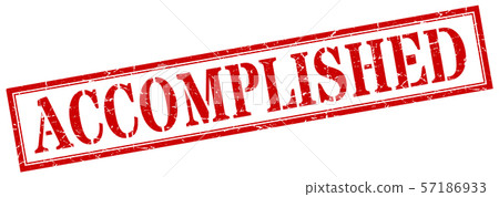 accomplished stamp. accomplished square grunge - Stock Illustration ...