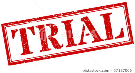 trial stamp. trial square grunge sign. trial - Stock Illustration ...