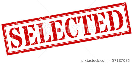 selected stamp. selected square grunge sign. - Stock Illustration ...