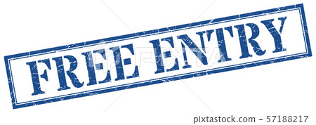 free entry stamp. free entry square grunge sign. - Stock Illustration ...