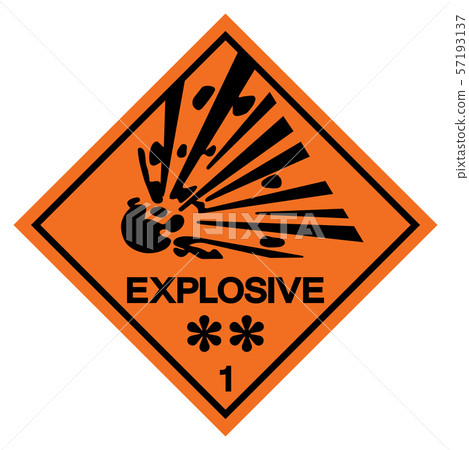 Warning Explosive Symbol Sign, Vector - Stock Illustration [57193137 ...