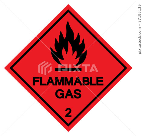 Flammable Gas Symbol Sign ,Vector Illustration, - Stock Illustration ...