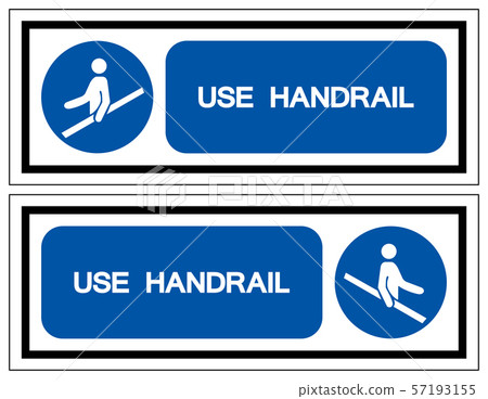 Use Handrail Symbol Sign,Vector Illustration, - Stock Illustration ...