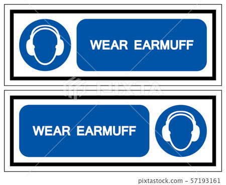 Wear Earmuff Symbol Sign,Vector Illustration, - Stock Illustration ...