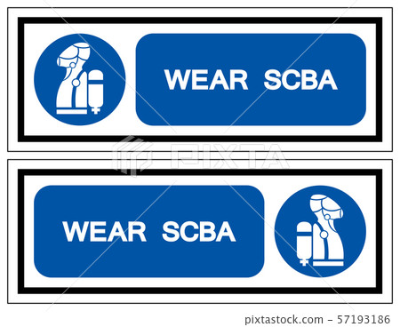 Wear SCBA Symbol Sign, Vector Illustration, - Stock Illustration ...
