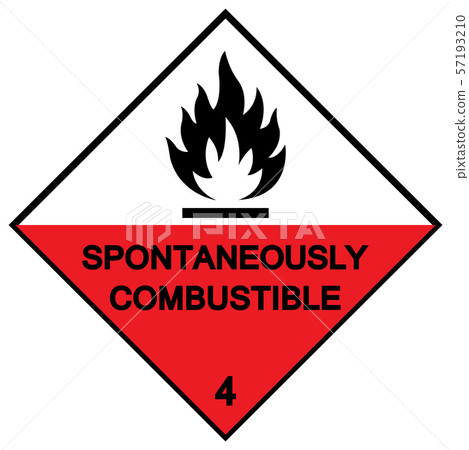 Spontaneously Combustible Symbol Sign, Vector - Stock Illustration ...