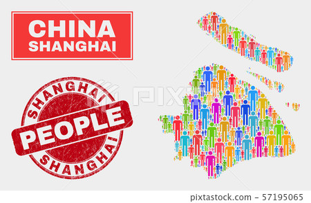 Shanghai City Map Population Demographics and... - Stock Illustration ...