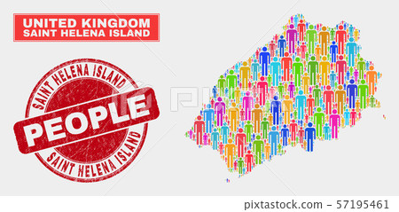 Saint Helena Island Map Population Demographics... - Stock Illustration ...