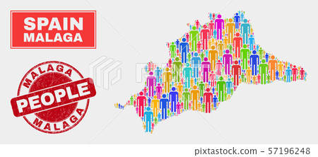 Malaga Province Map Population Demographics and... - Stock Illustration ...