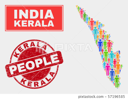 Kerala State Map Population Demographics and...-插圖素材 [57196585] - PIXTA圖庫