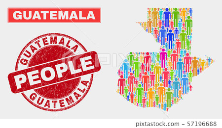 Guatemala Map Population People and Unclean... - Stock Illustration ...