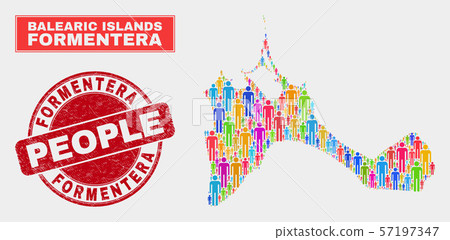 Formentera Island Map Population Demographics... - Stock Illustration ...