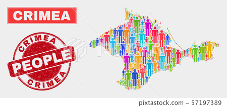 Crimea Map Population Demographics and... - Stock Illustration ...