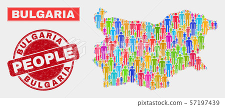 Bulgaria Map Population Demographics and... - Stock Illustration ...