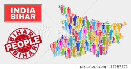 Bihar State Map Population Demographics and...-插圖素材 [57197571] - PIXTA圖庫