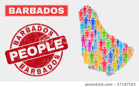 Barbados Map Population Demographics and... - Stock Illustration ...
