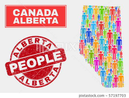 Alberta Province Map Population Demographics... - Stock Illustration ...