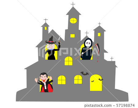 Halloween horror. A murder occurred in a... - Stock Illustration ...