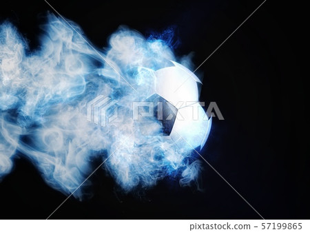 Soccer ball wrapped in pale smoke - Stock Illustration [57199865] - PIXTA